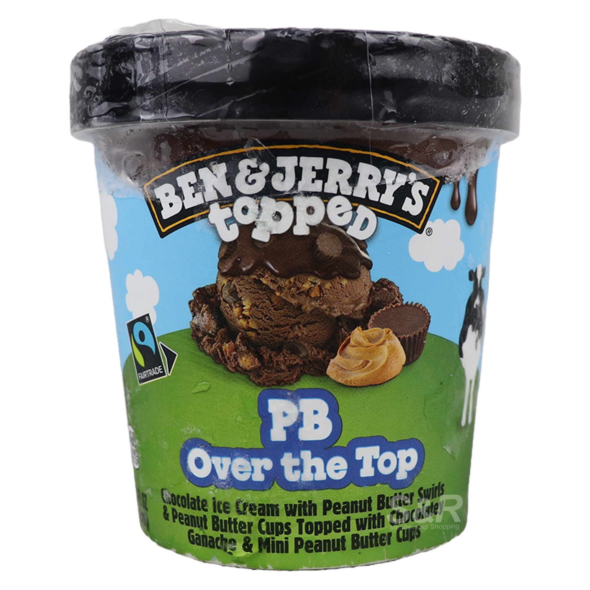 Ben & Jerry's Topped PB Over The Top Ice Cream 450mL