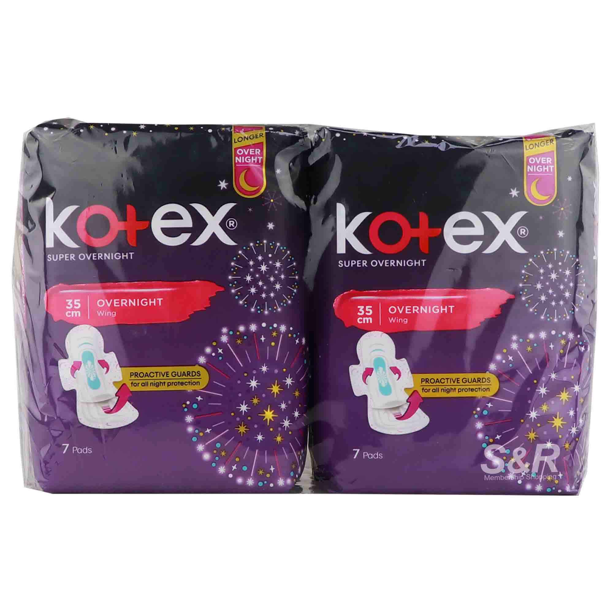 Kotex Super Overnight 35cm Overnight Wing Pad 2 packs
