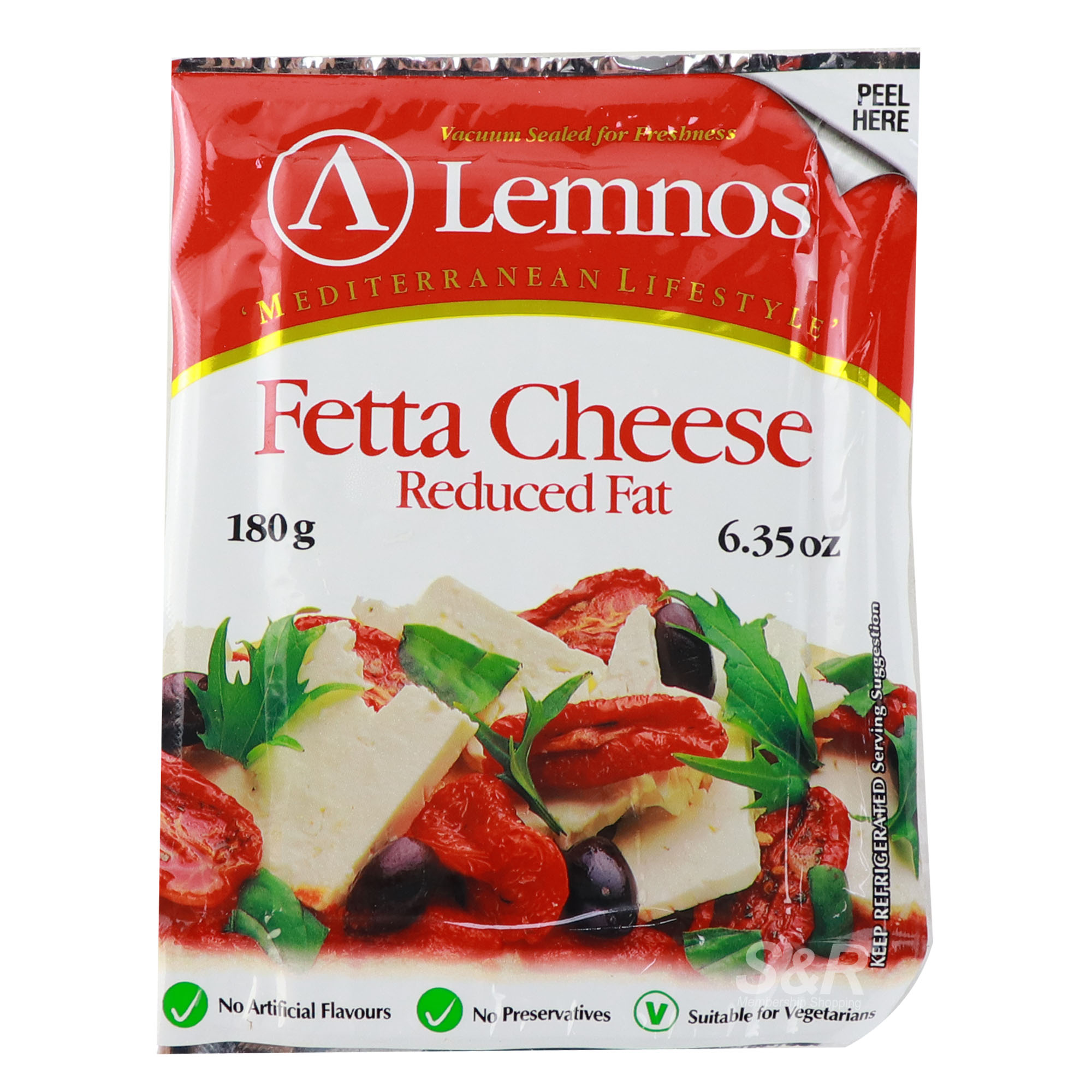 Lemnos Reduced Fat Fetta Cheese 180g
