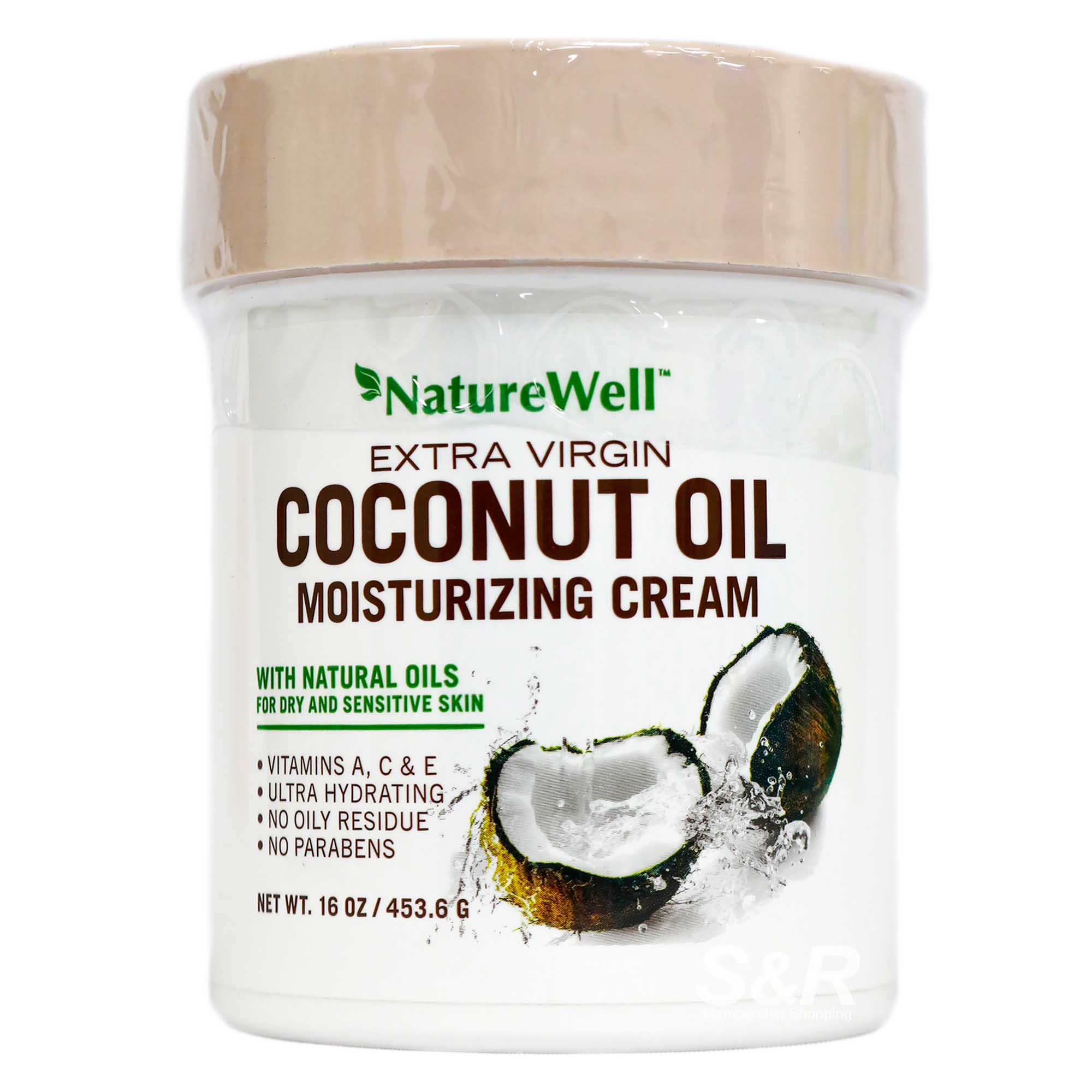 NatureWell Extra Virgin Coconut Oil Moisturizing Cream 453.6g
