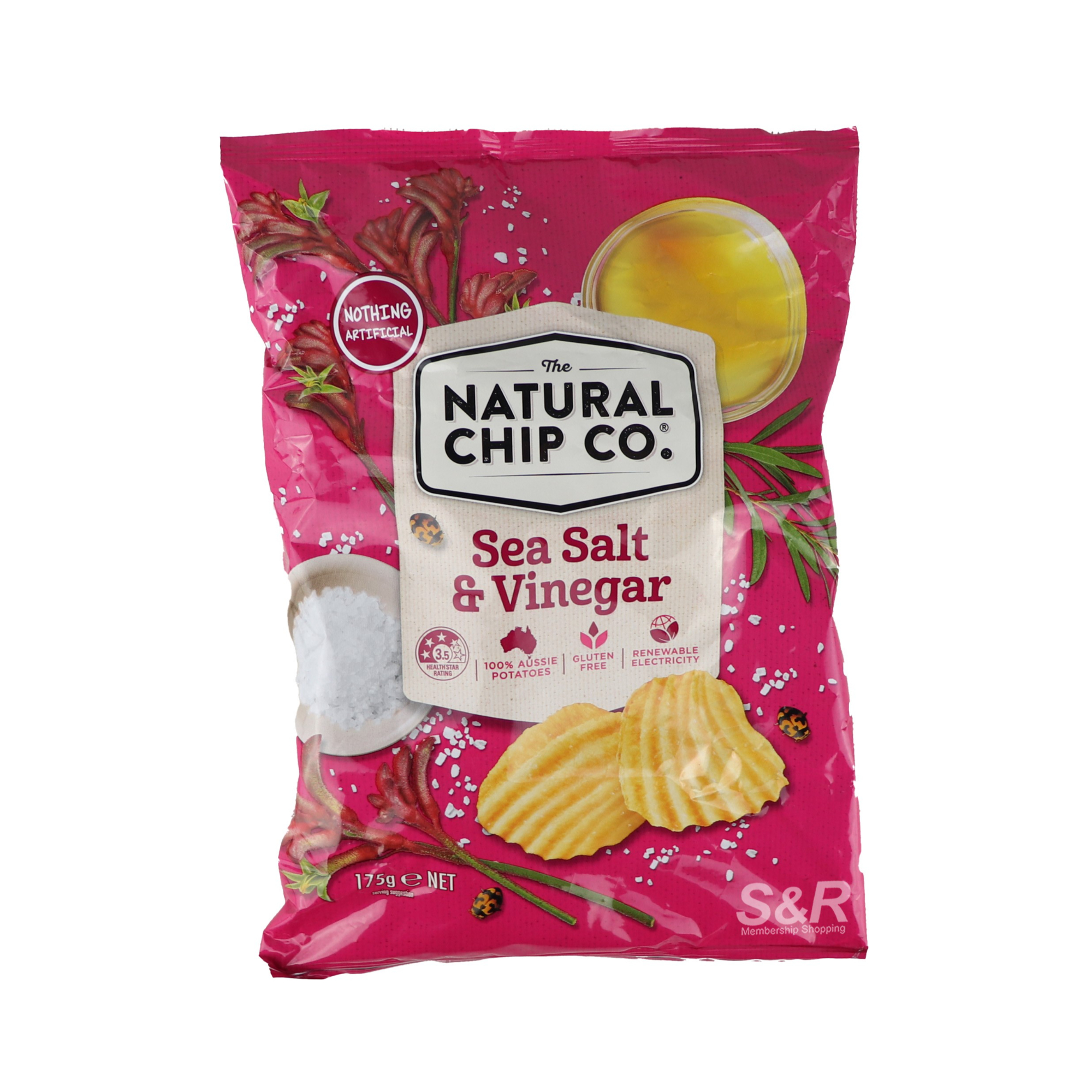 The Natural Chip Co. Sea Salt & Vinegar Potato Crisps 175g