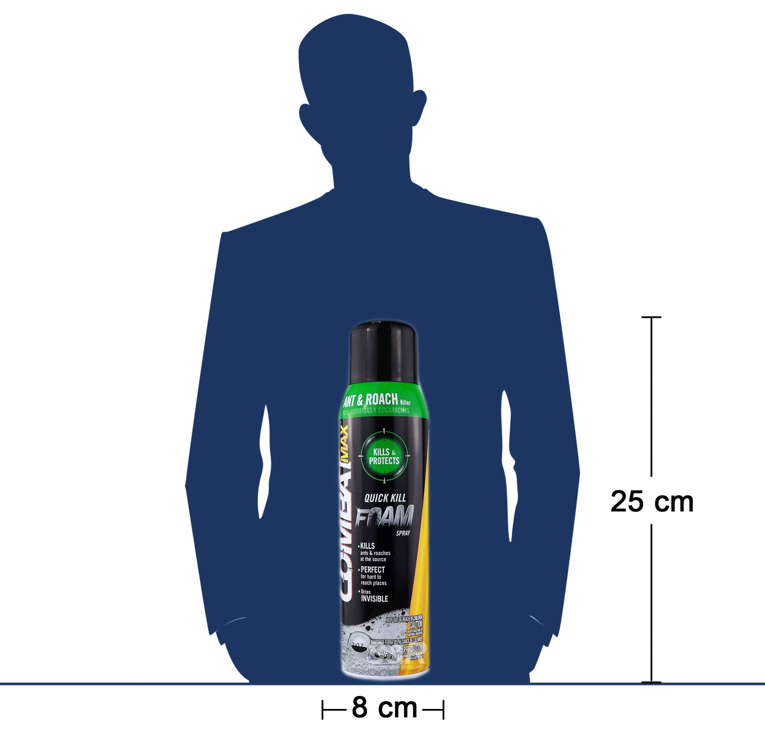 Combat Max Ant and Roach Killer Quick Kill Foam Spray 496.1g