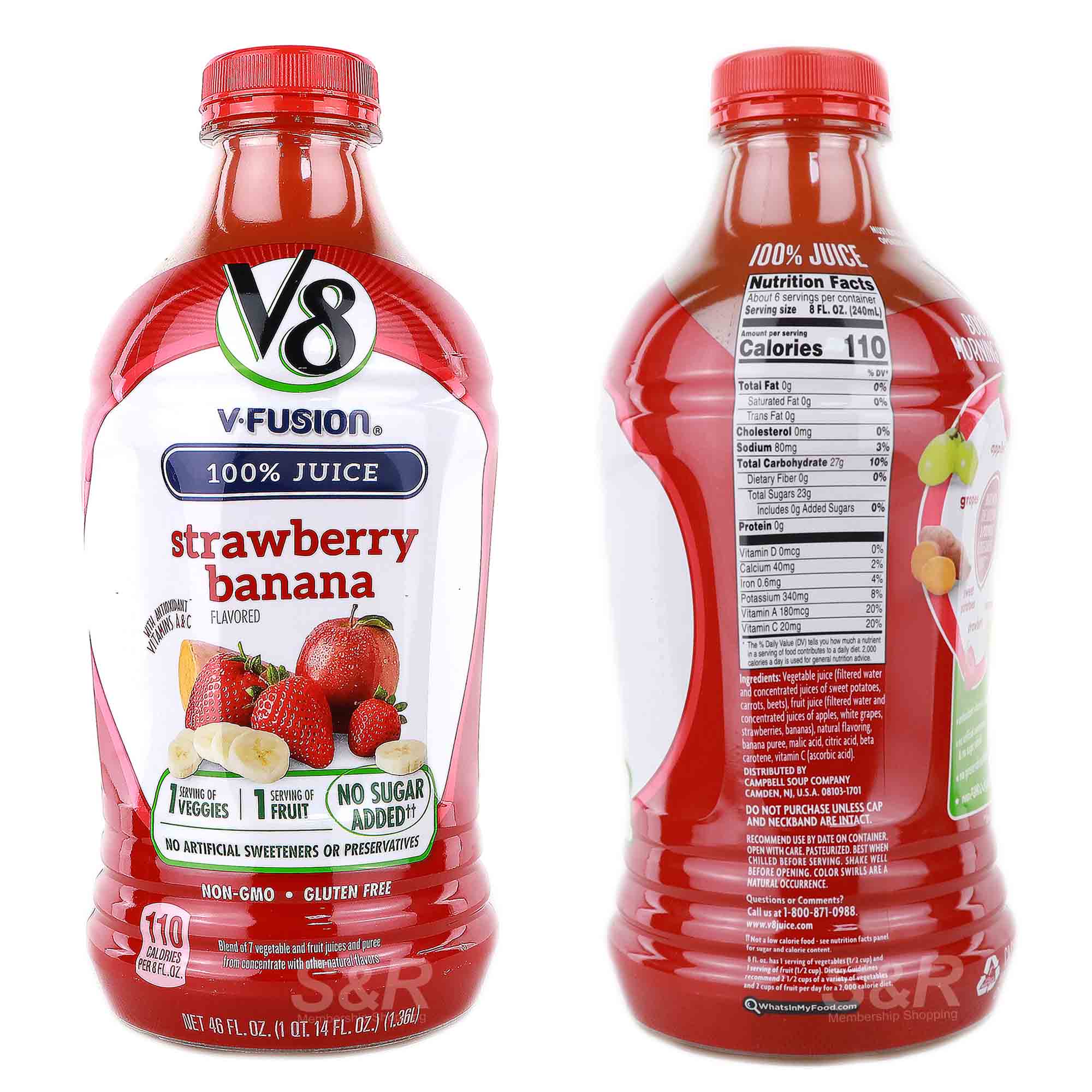 V8 Juice Food Label