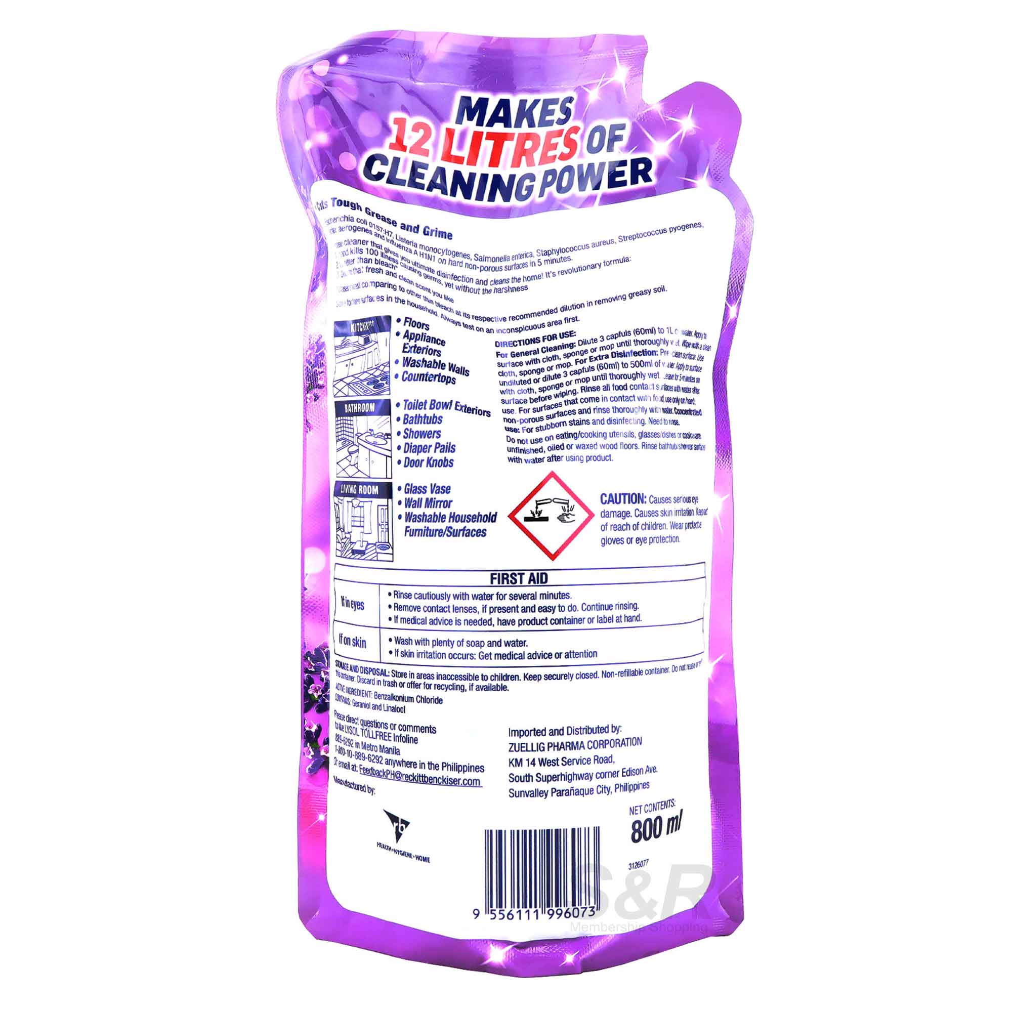 Lysol Lavender Disinfectant Multi-Action Cleaner 800mL