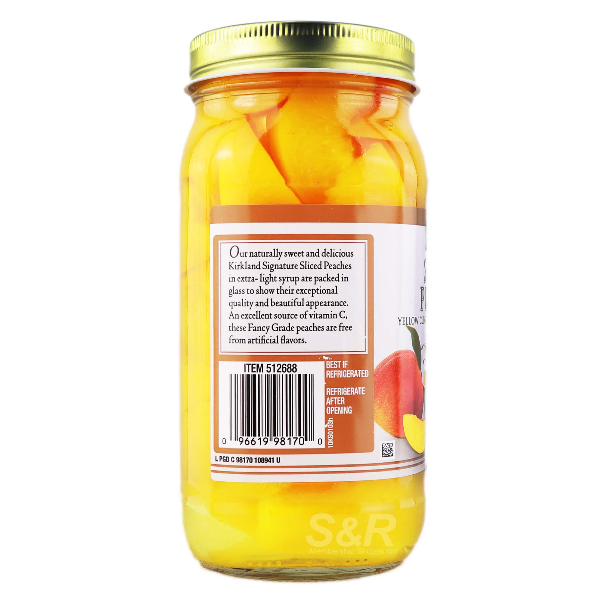 Kirkland Signature Sliced Peaches Extra-Light Syrup 680g