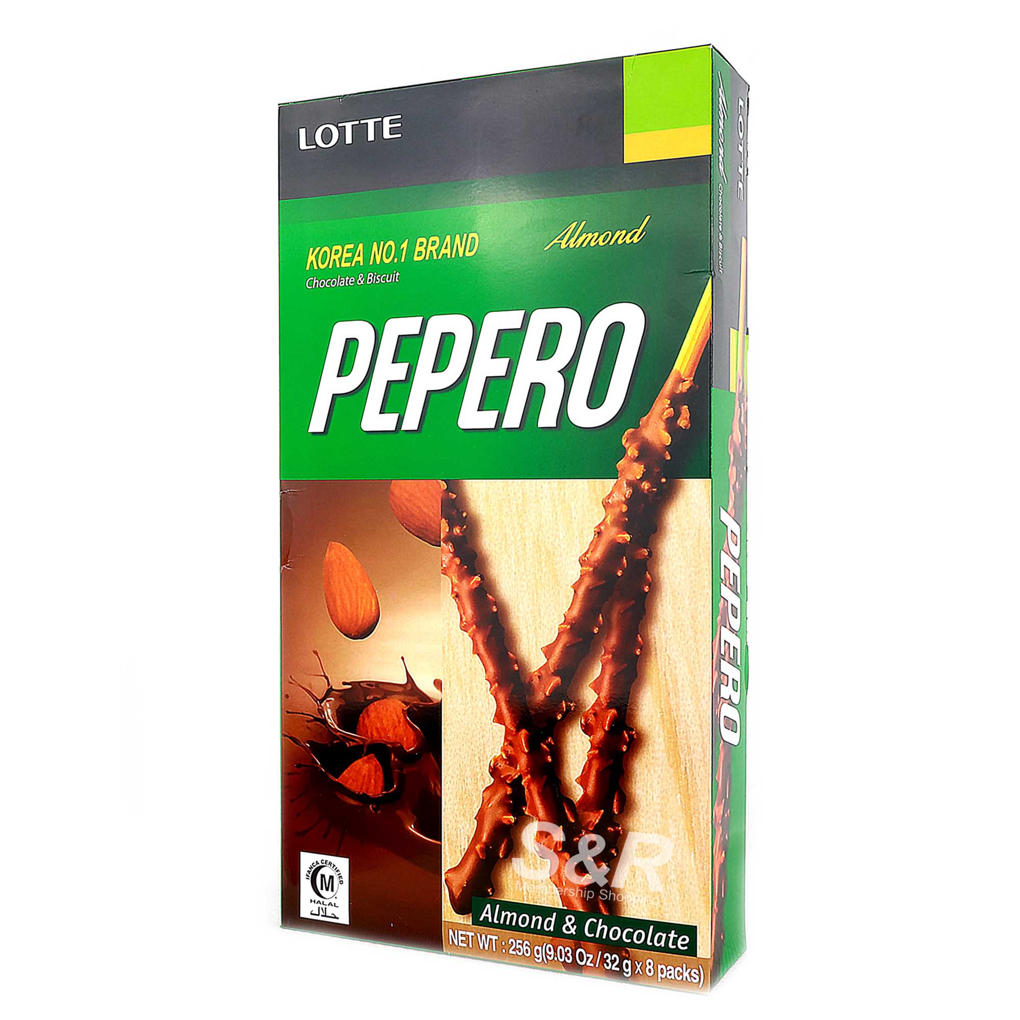 Lotte Pepero Almond and Chocolate 8 packs