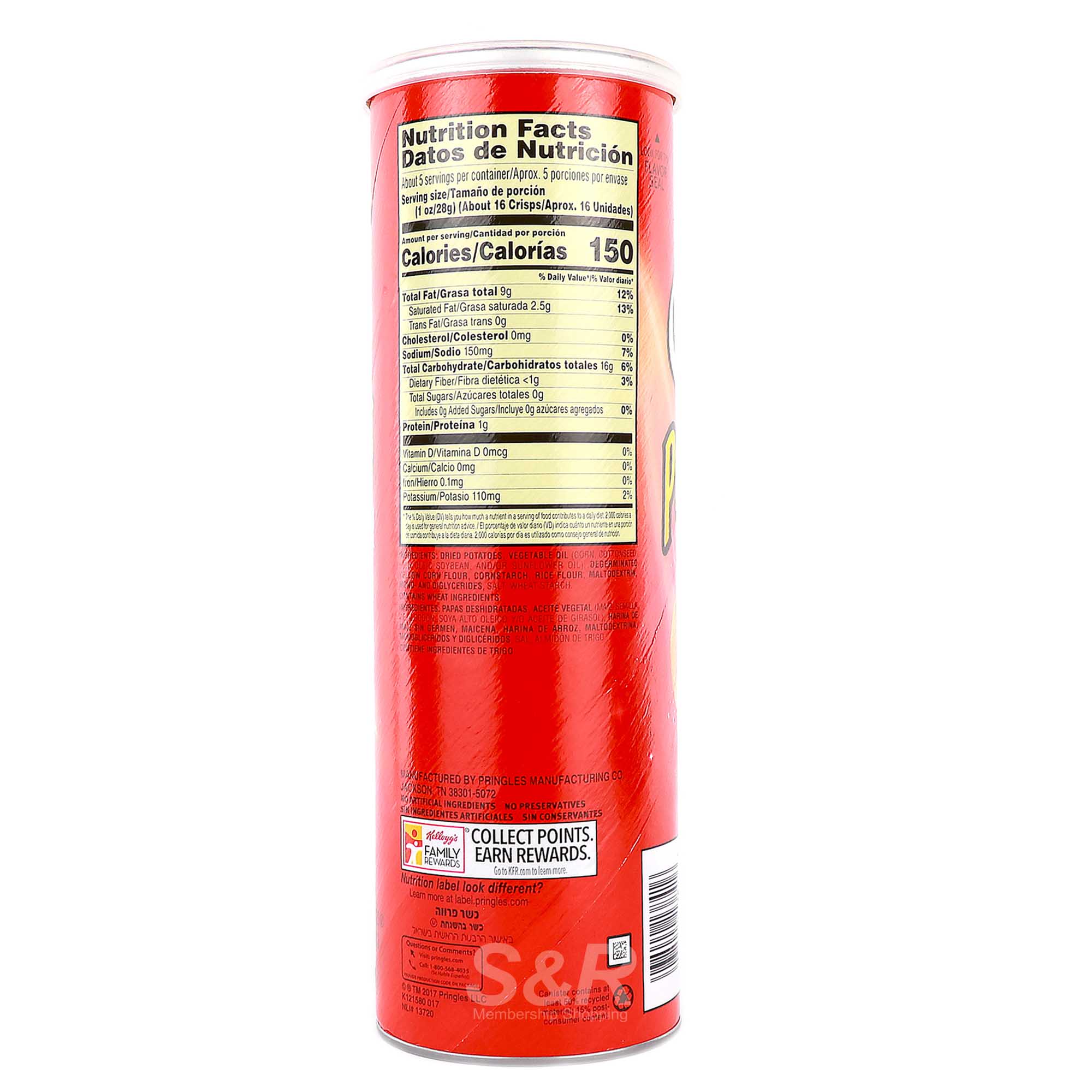 Pringles The Original Flavor Potato Crisps 149g