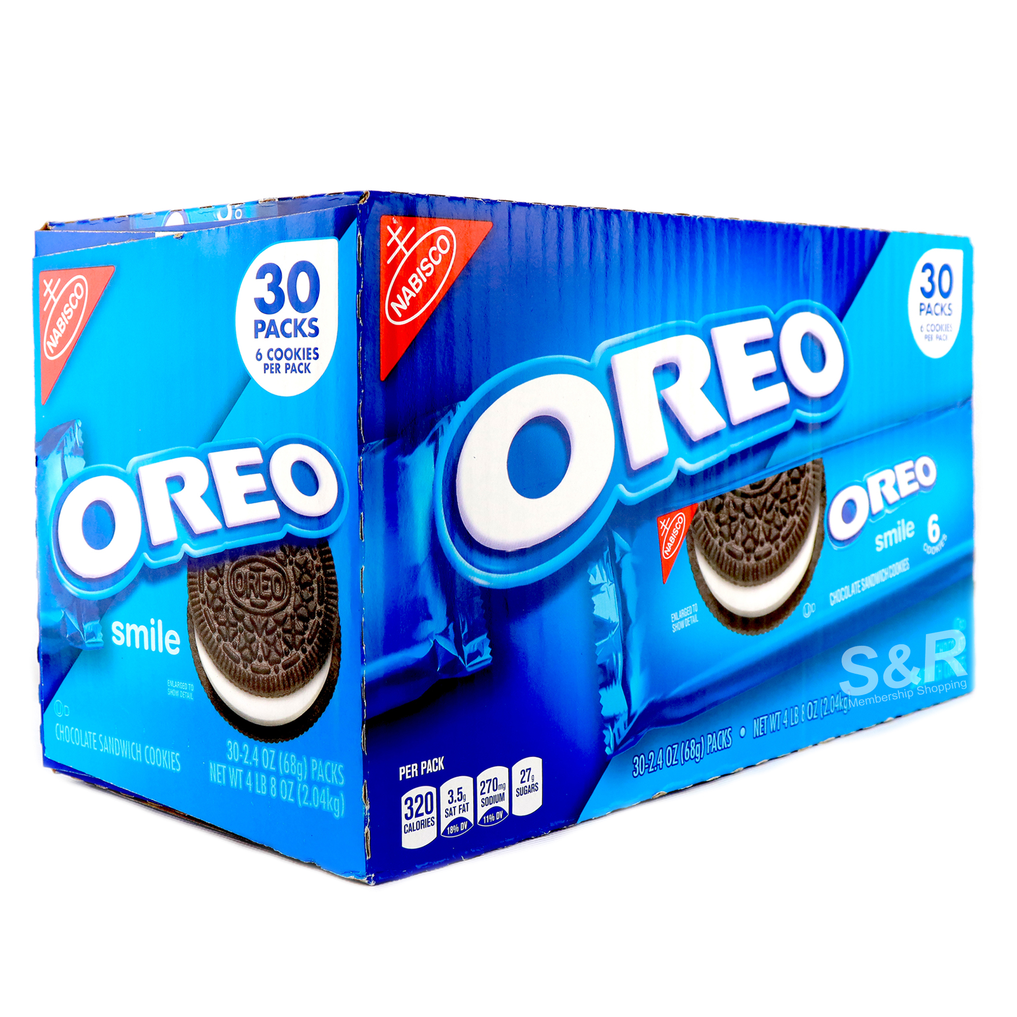 Oreo Smiles Chocolate Sandwich Cookies 30 packs