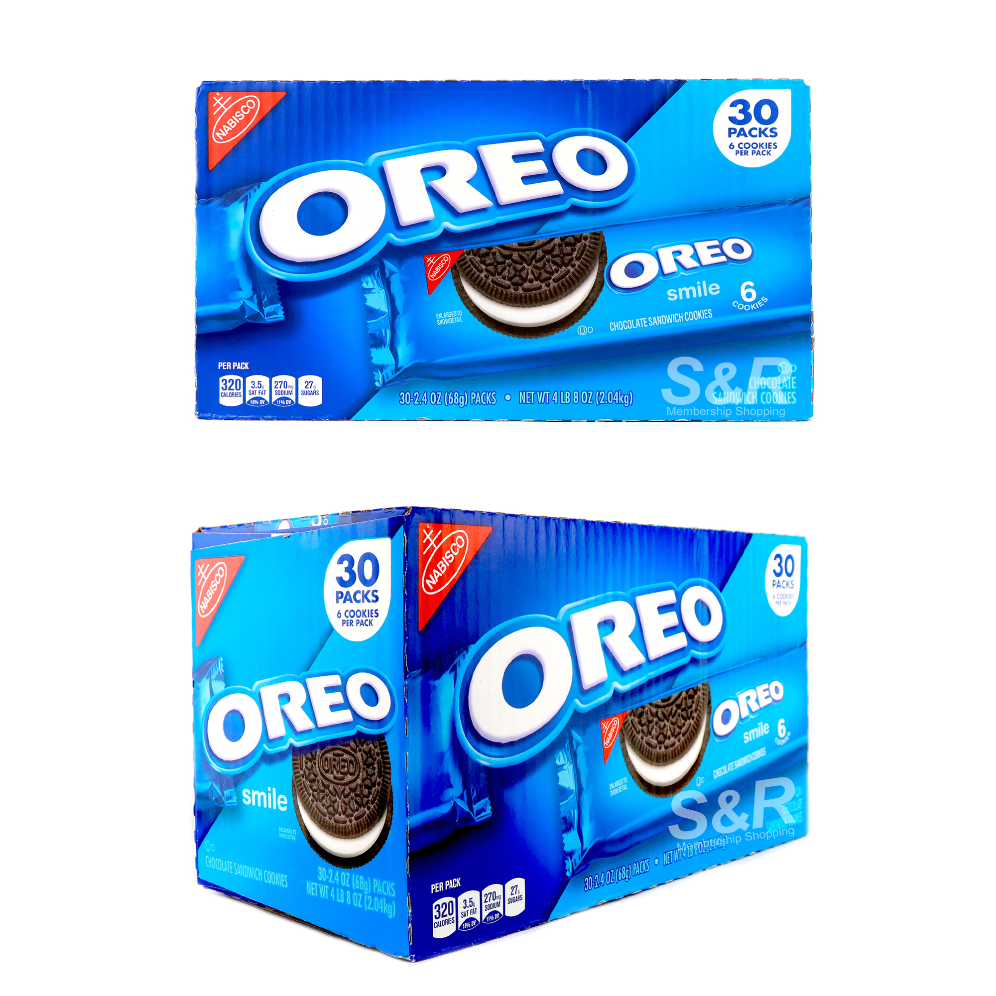 Oreo Smiles Chocolate Sandwich Cookies 30 packs