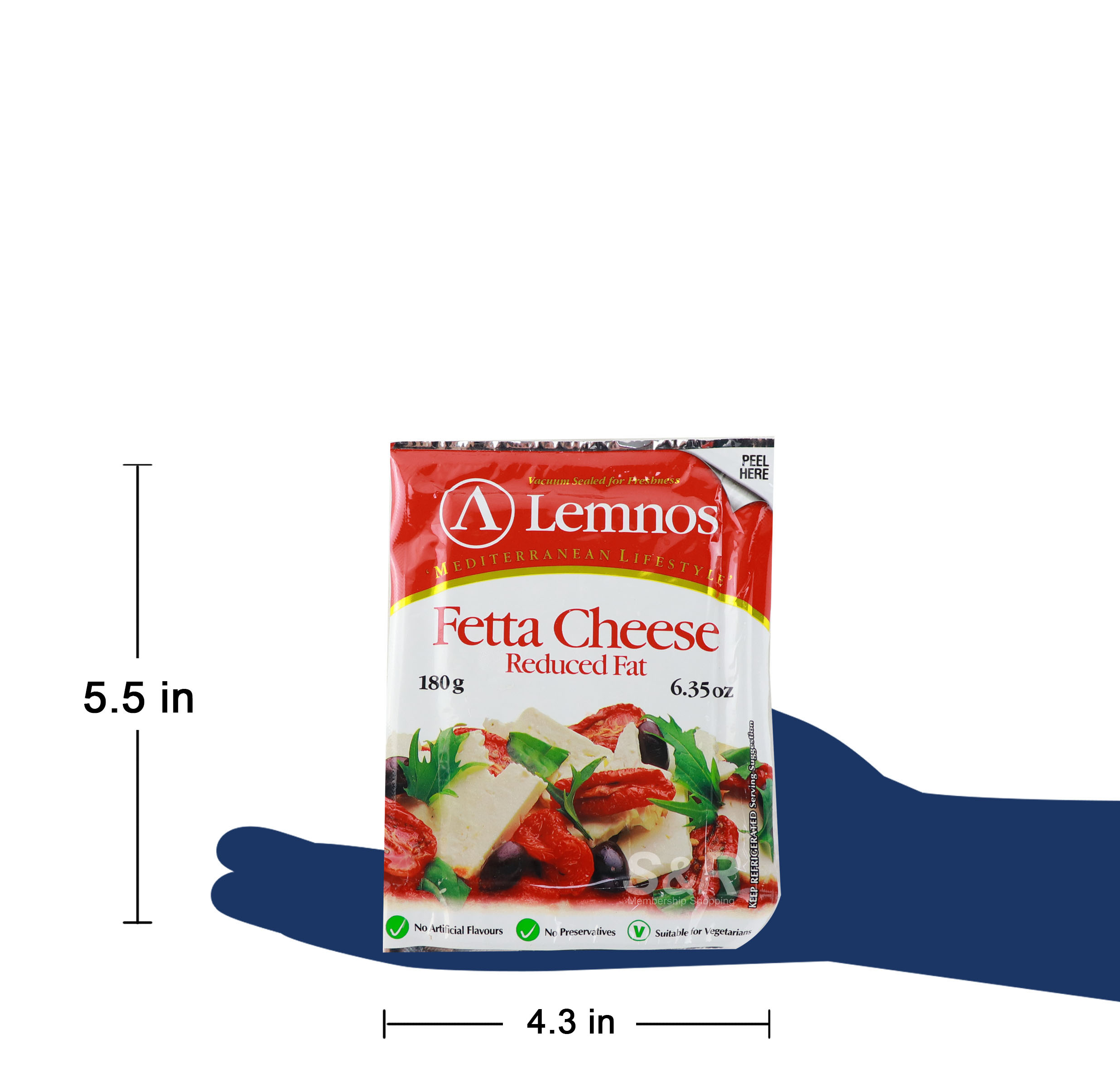 Lemnos Reduced Fat Fetta Cheese 180g