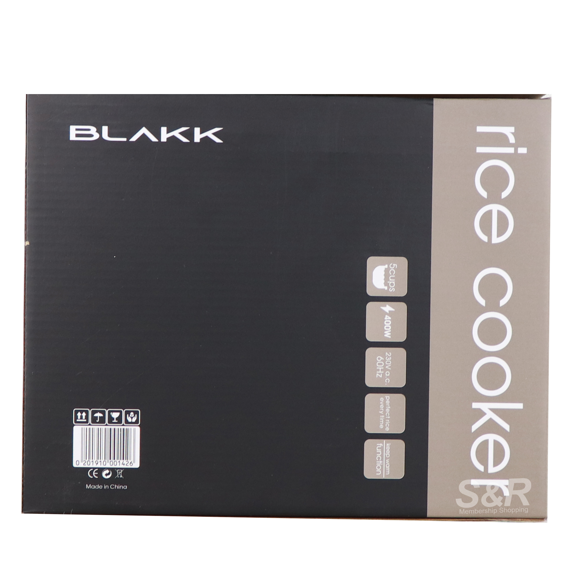 Blakk Rice Cooker 5-cups BMRC-5CCG