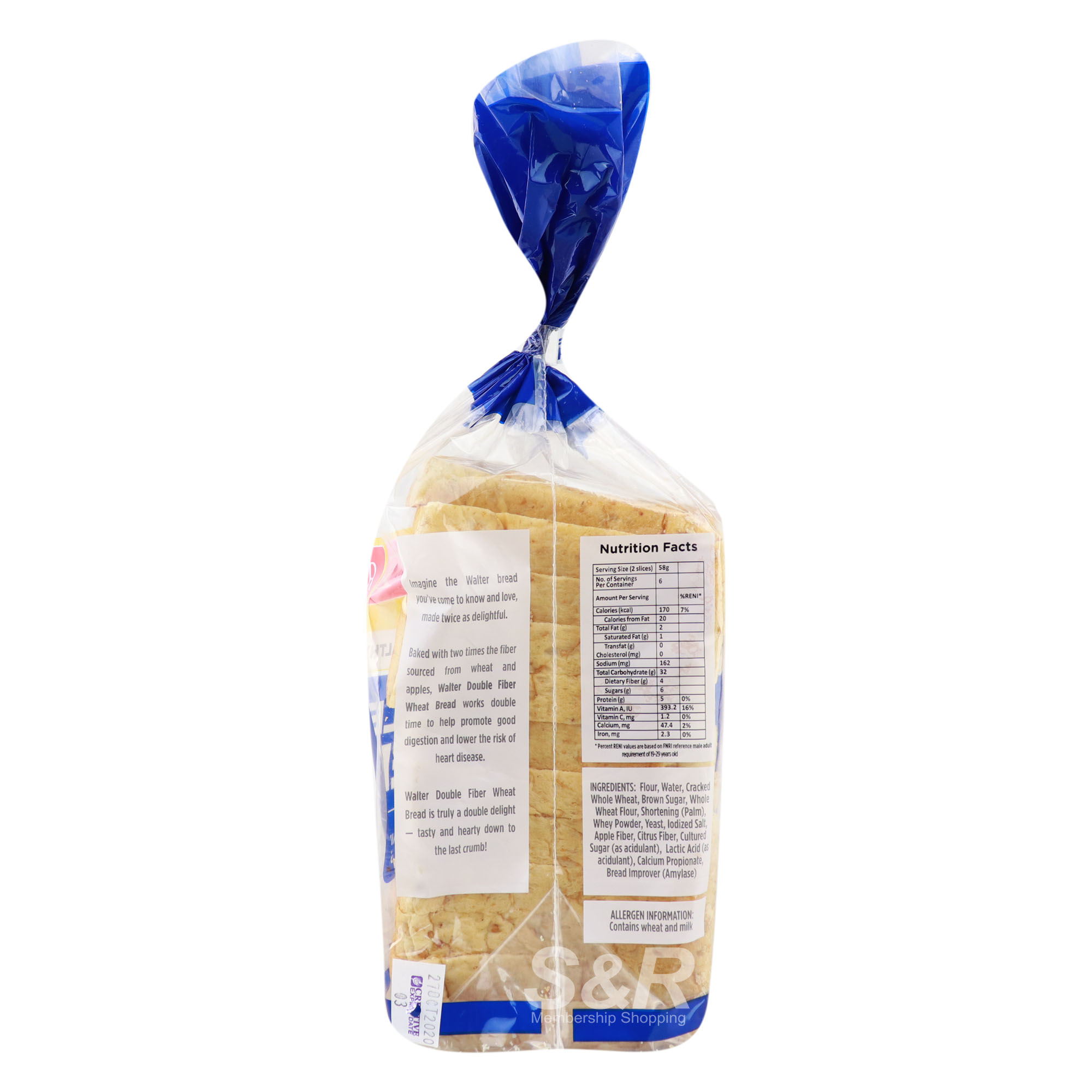 Walter Double Fiber Wheat Bread 350g
