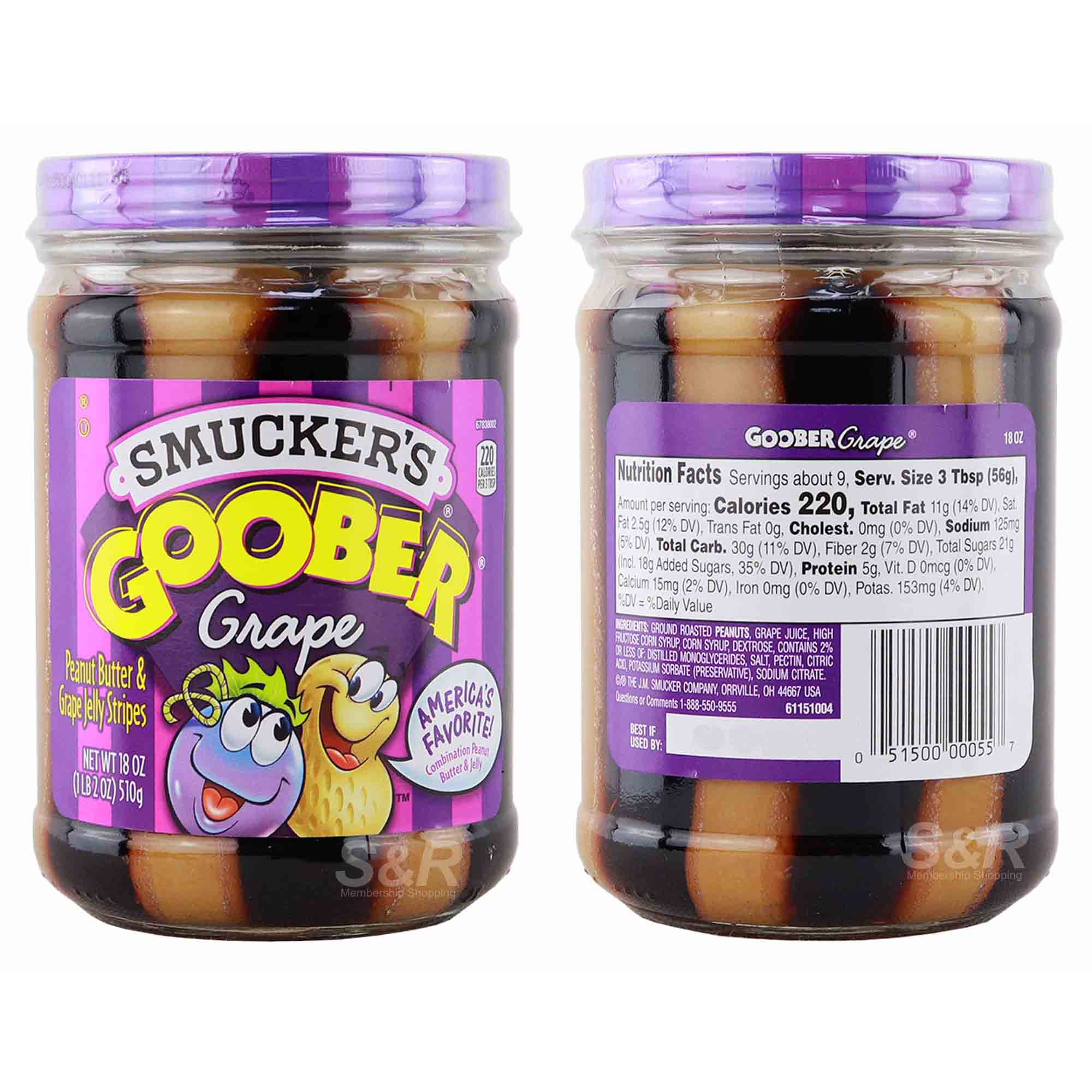 Smucker’s Goober Grape Peanut Butter 510g