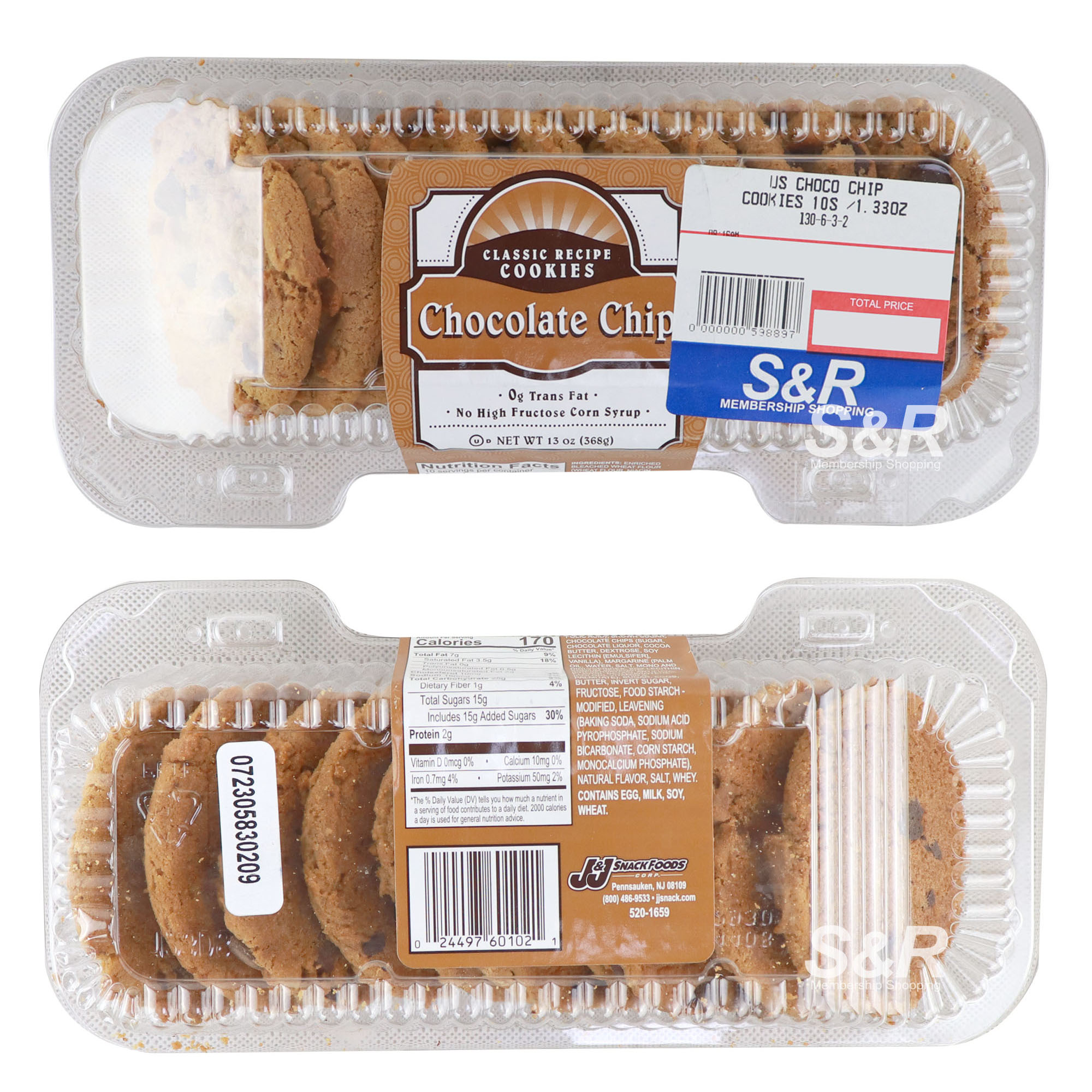 S&R US Classic Recipe Cookies Chocolate Chip 368g