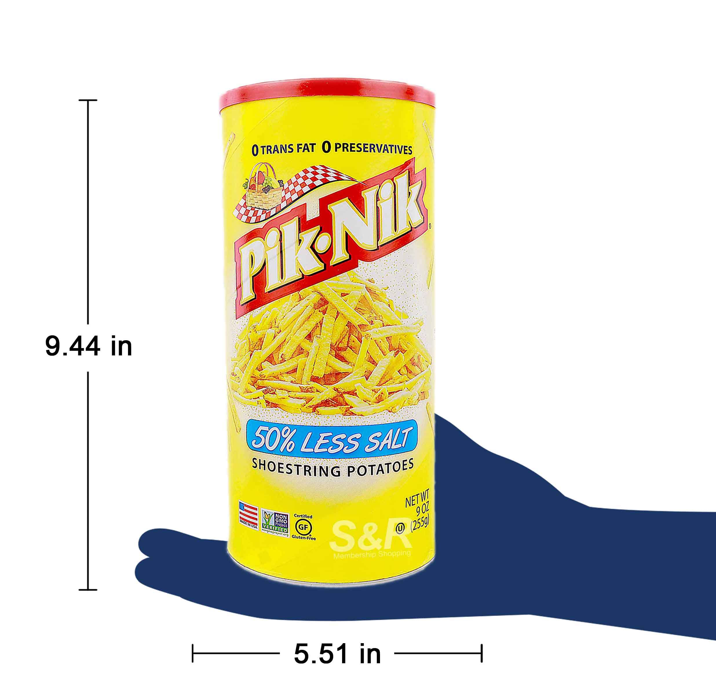 Pik-Nik 50% Less Salt Shoestring Potatoes 255g