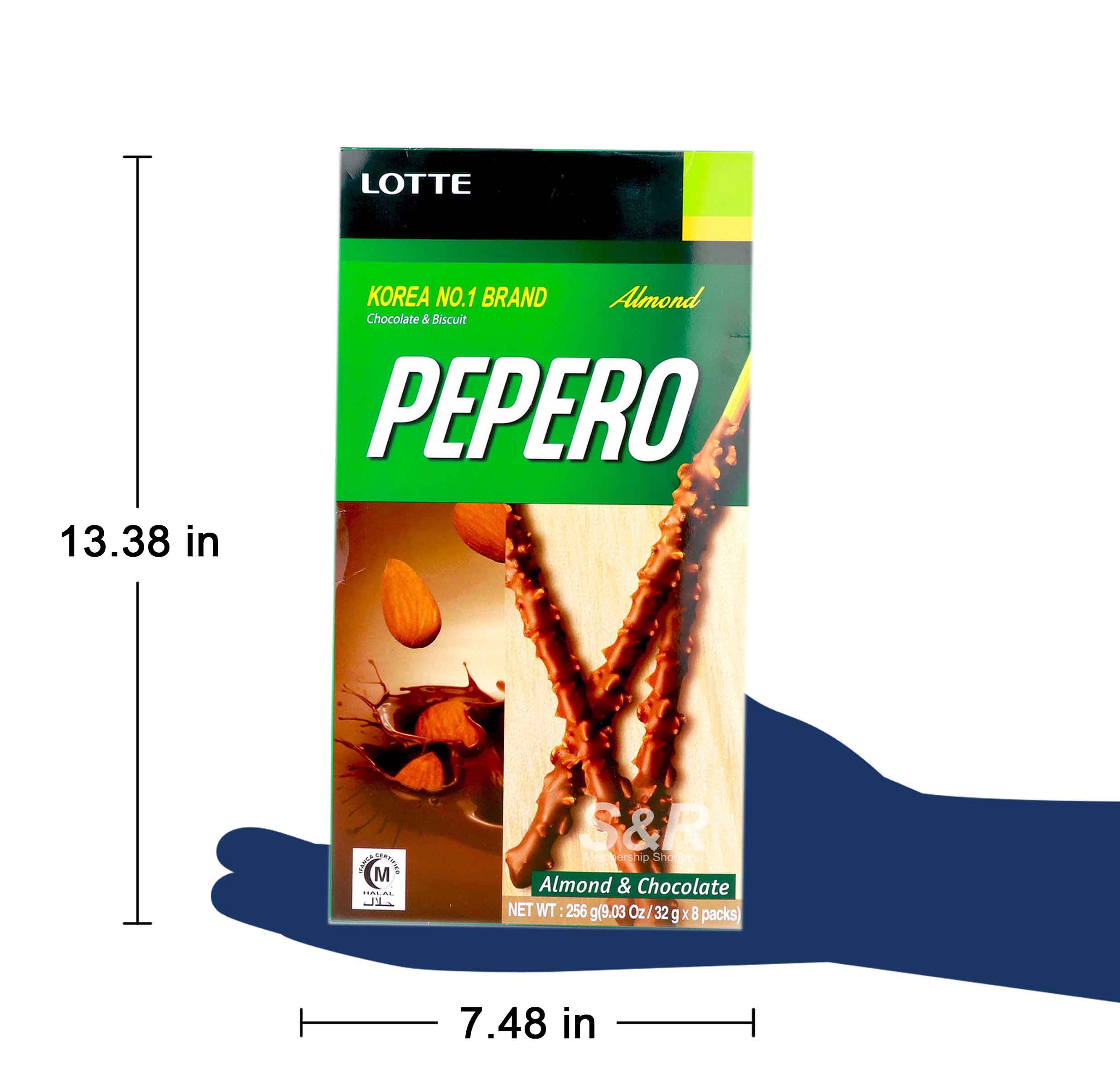 Lotte Pepero Almond and Chocolate 8 packs