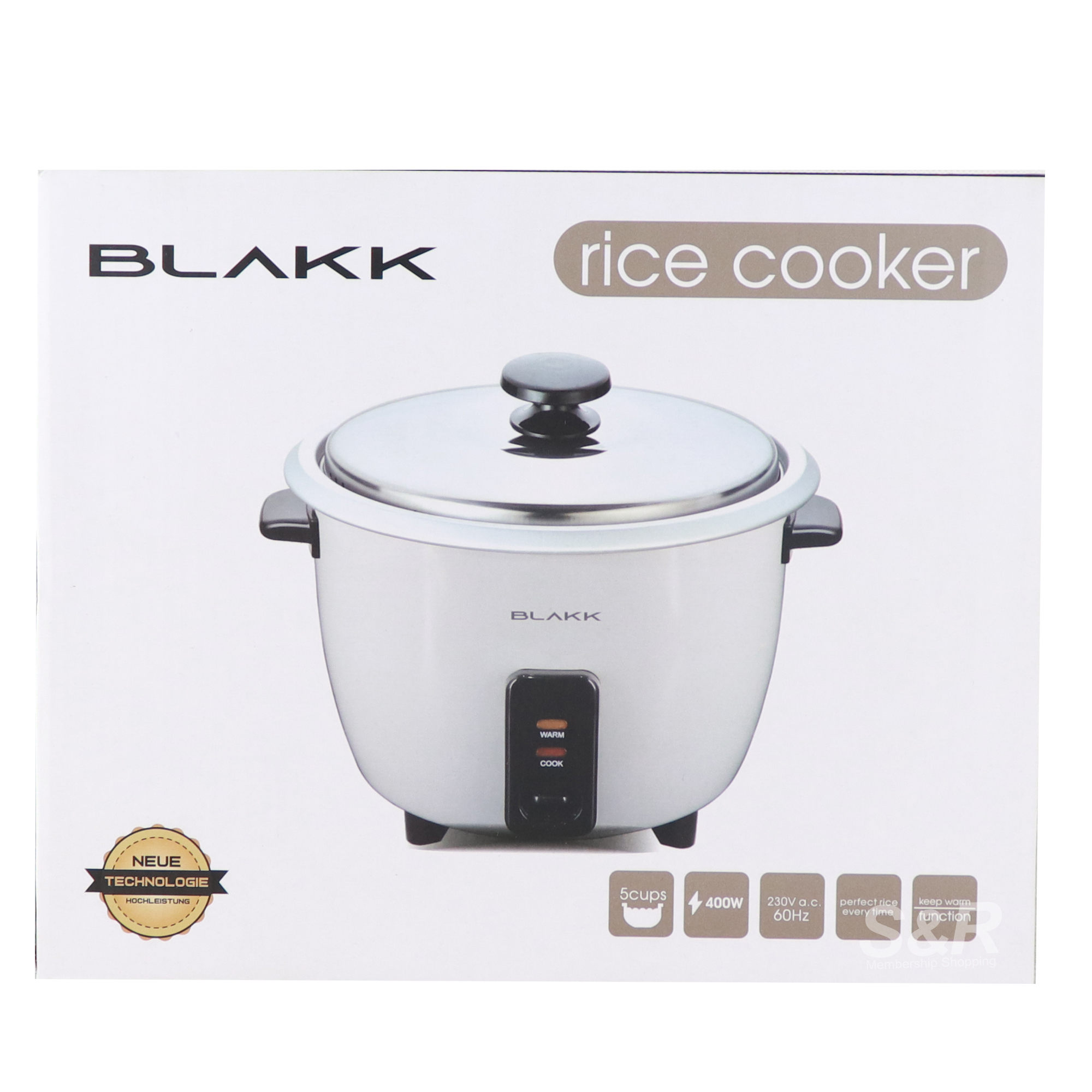 Blakk Rice Cooker 5-cups BMRC-5CCG