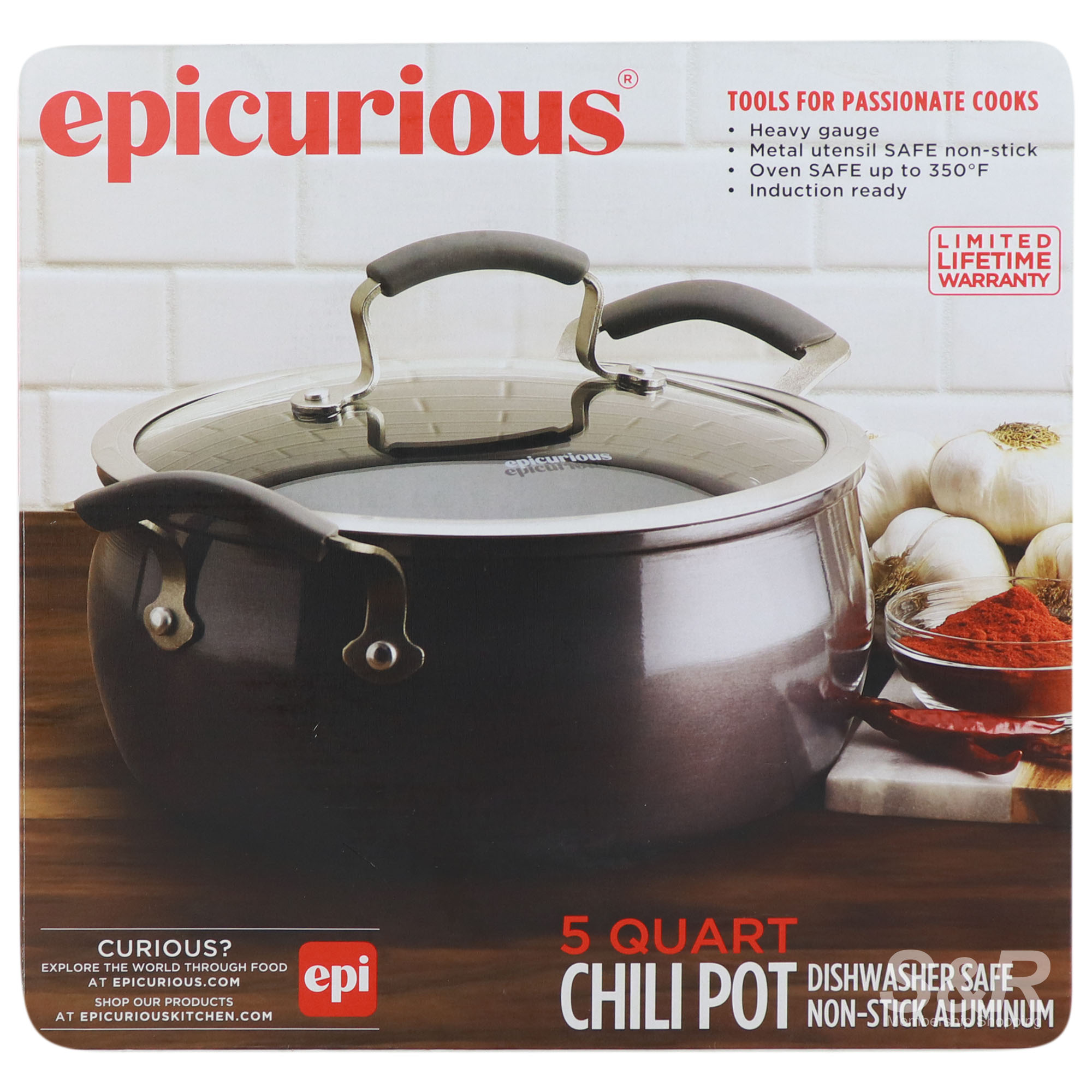Epicurious Non-Stick Aluminium Chili Pot 5 Quarts 1pc