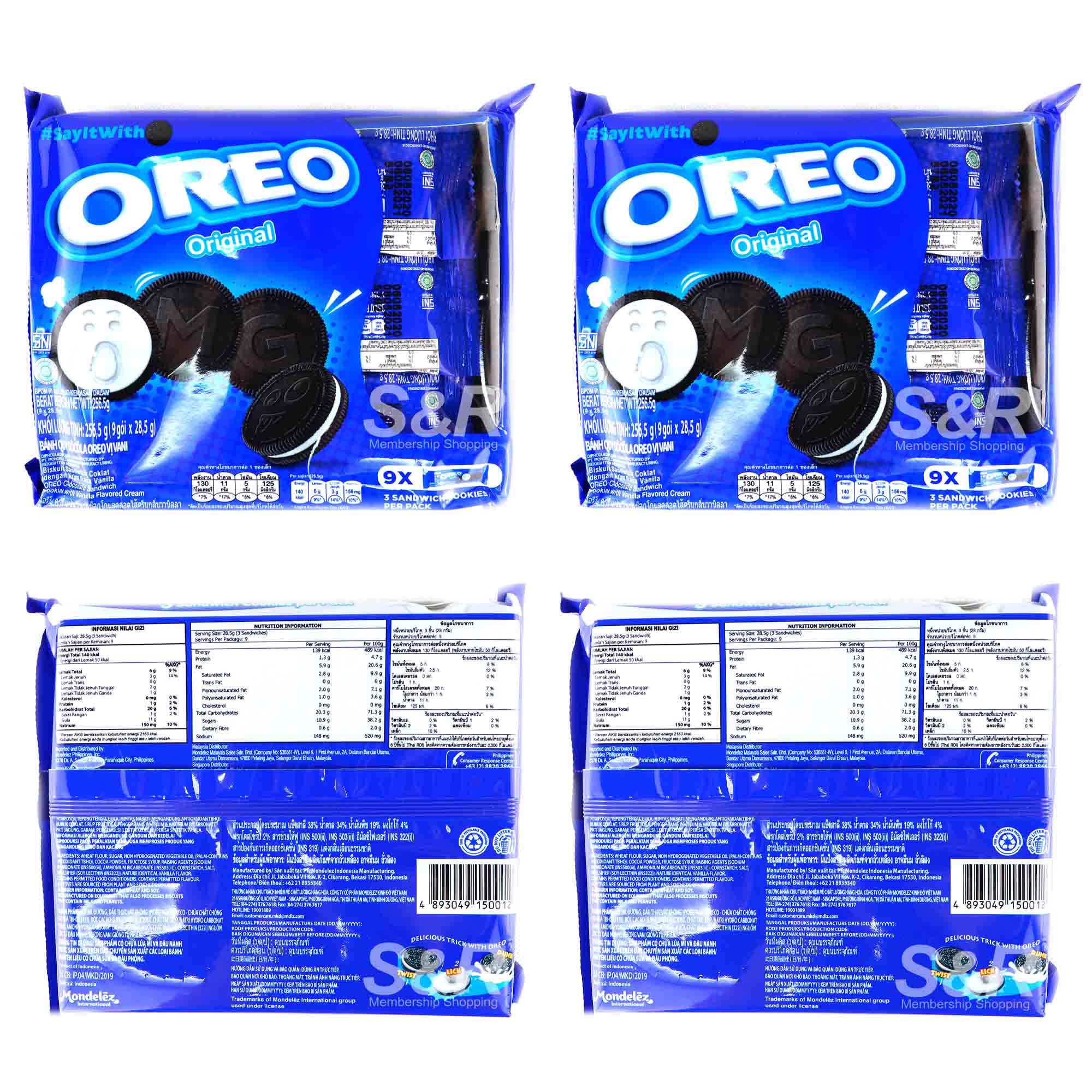 Oreo Original Sandwich Cookies (3pcs x 9pcs)