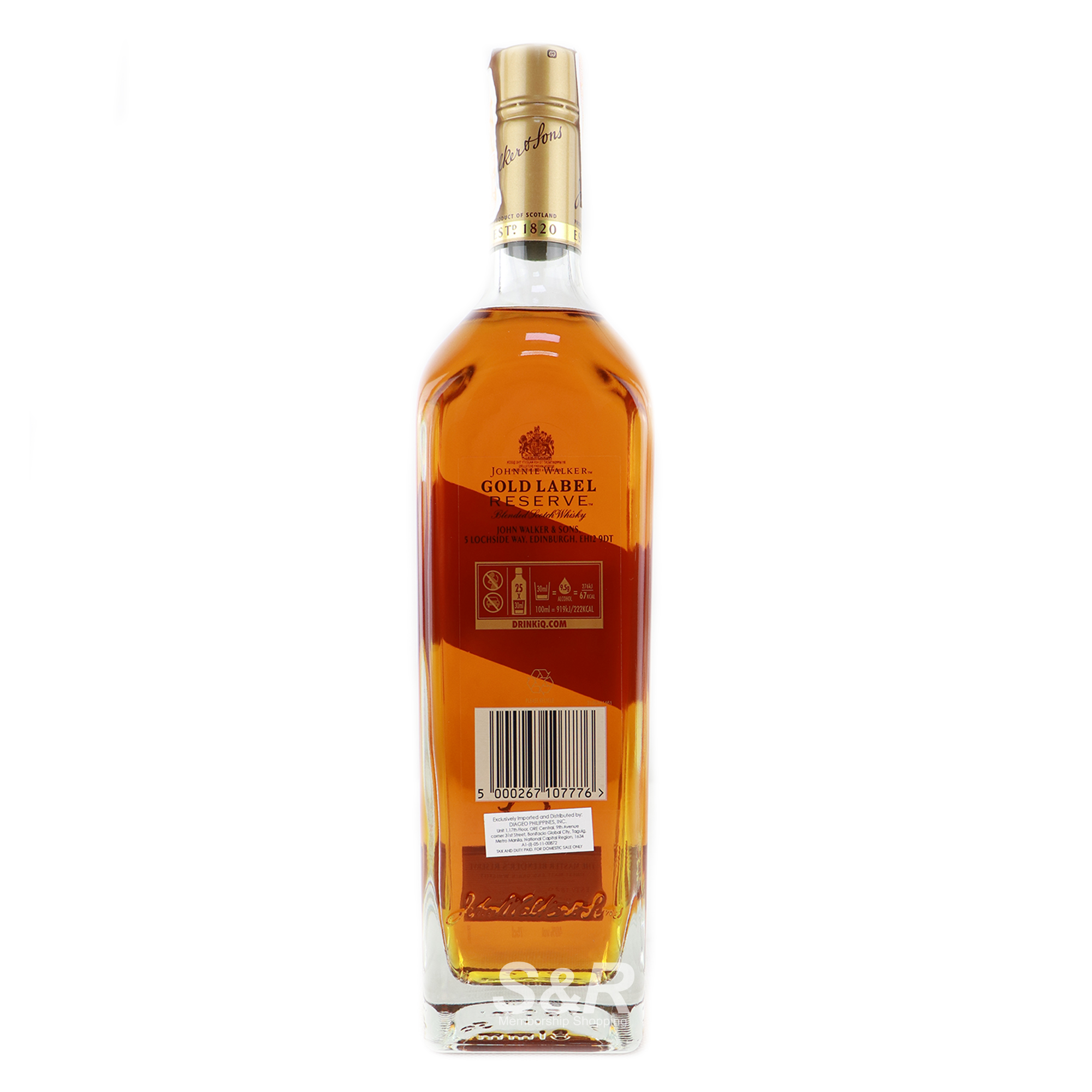 Johnnie Walker Gold Label Reserve Blended Scotch Whisky 750ml