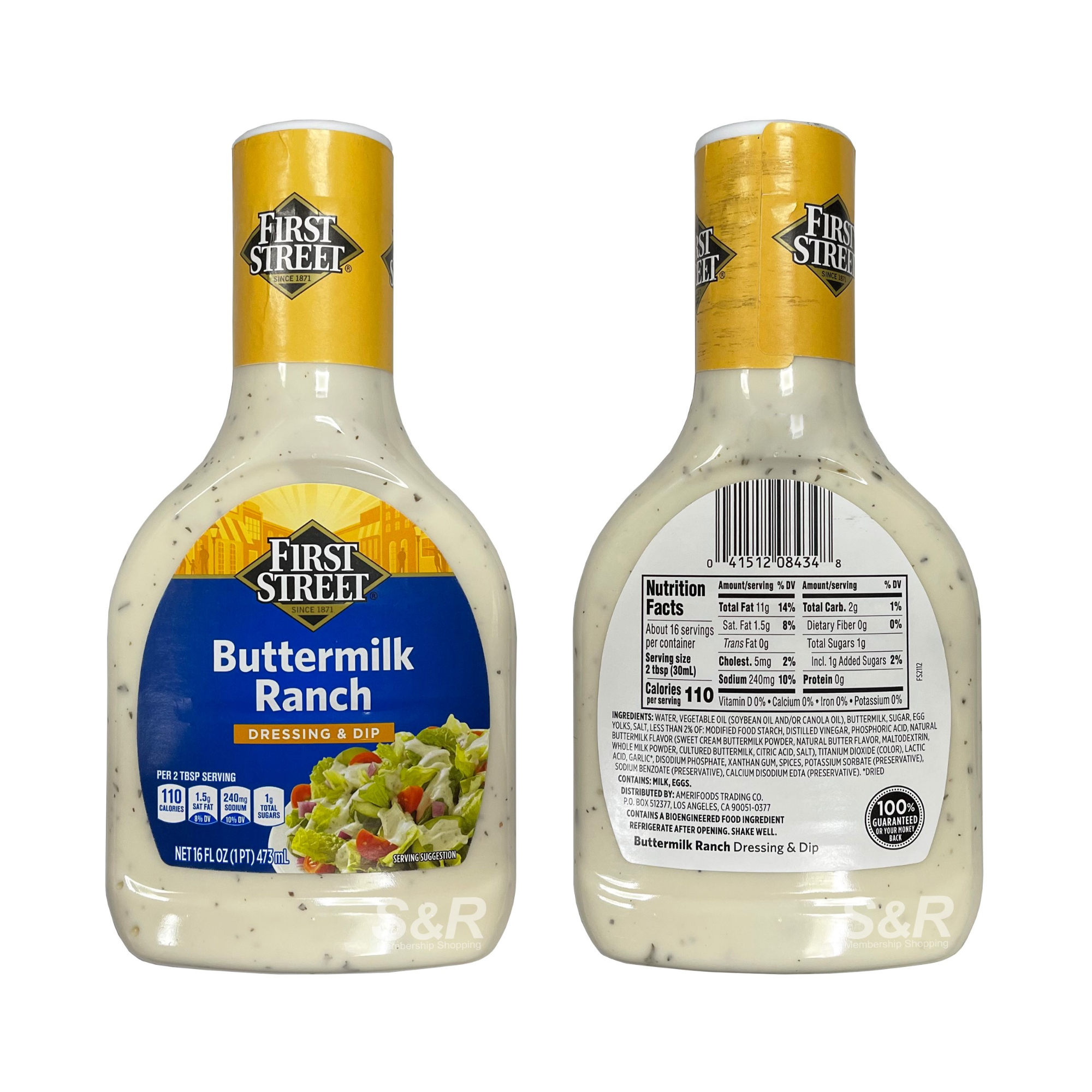 First Street Buttermilk Ranch Dressing & Dip 473mL