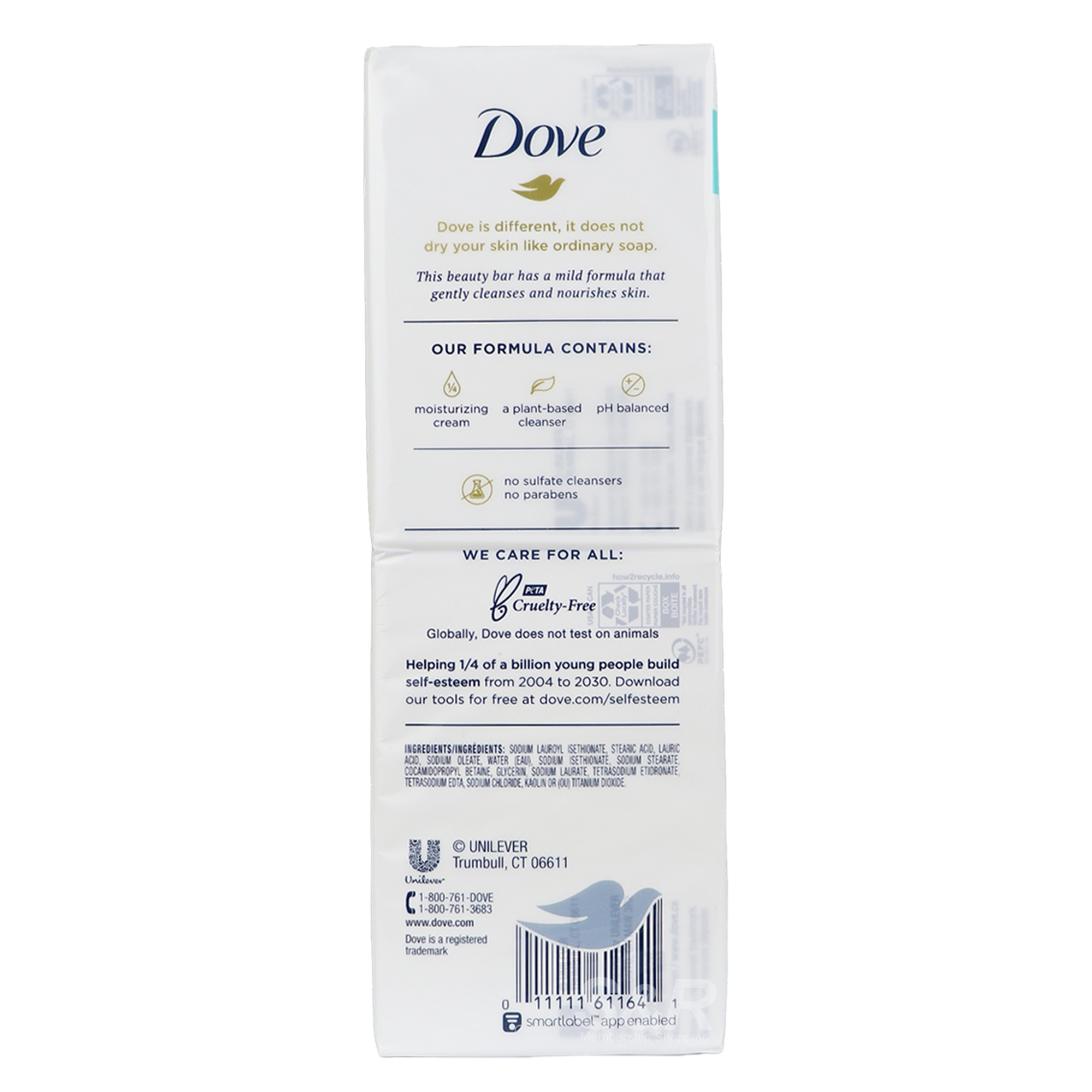 Dove Sensitive Unscented Hypo Allergenic Beauty Bar Soap 6pcs
