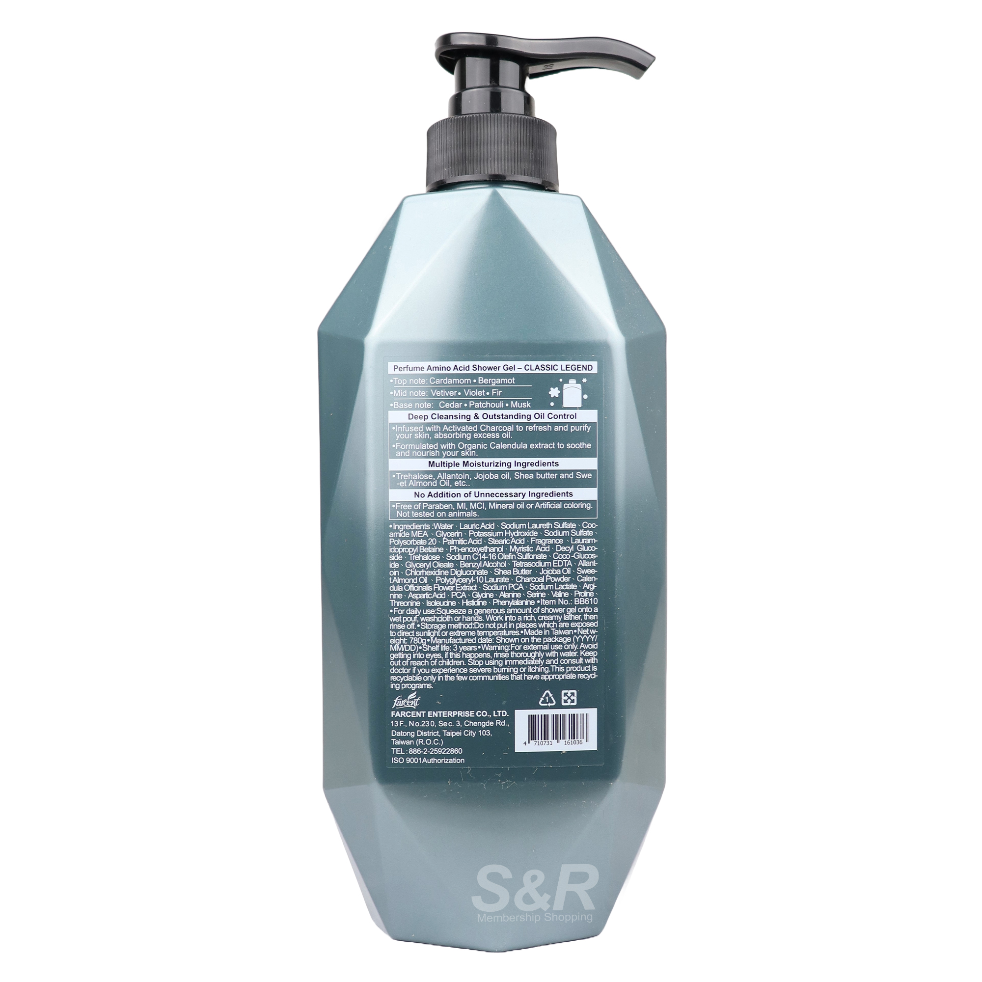 Farcent Classic Legend For Men Perfume Amino Acid Shower Gel 740mL